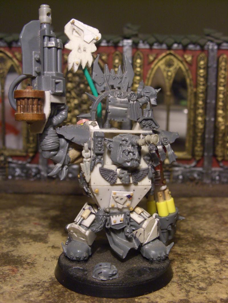 Conversion, Mega Armor, Orks, Plasticard, Scratch Build, Warboss - Ork Warboss in Mega Armour ...